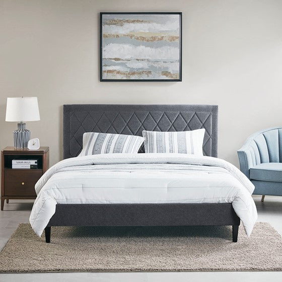 Rowen Quilted Upholstered Platform Bed By 510 Design – Bedrooms of Comfort